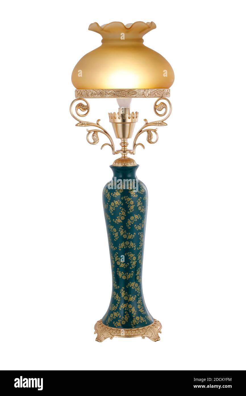 classic table lamps isolated on white background Stock Photo - Alamy