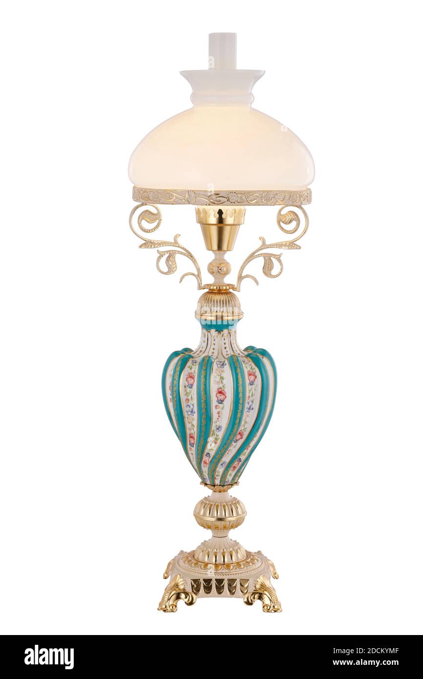 classic table lamps isolated on white background Stock Photo - Alamy