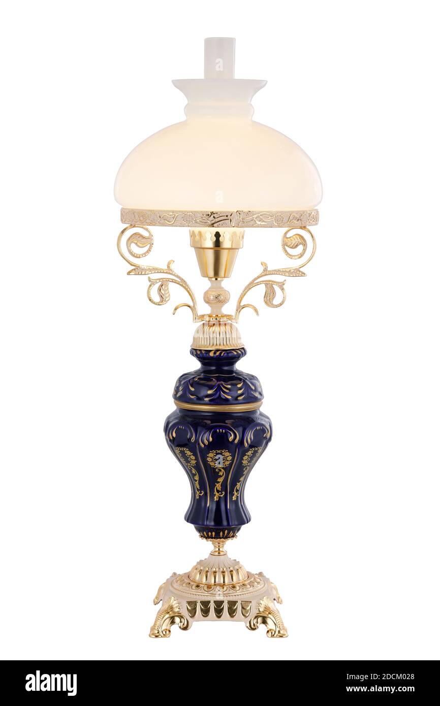 classic table lamps isolated on white background Stock Photo - Alamy