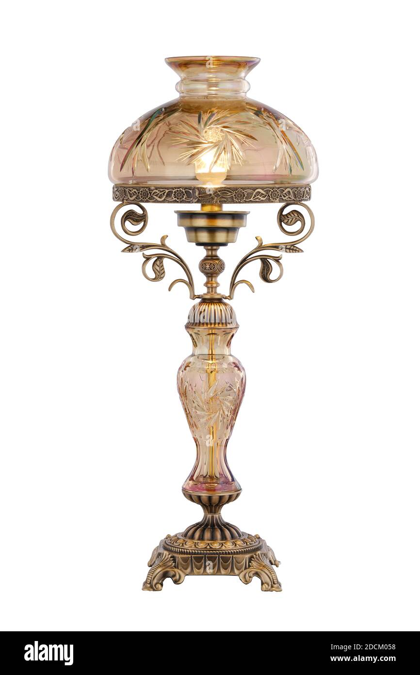 classic table lamps isolated on white background Stock Photo - Alamy