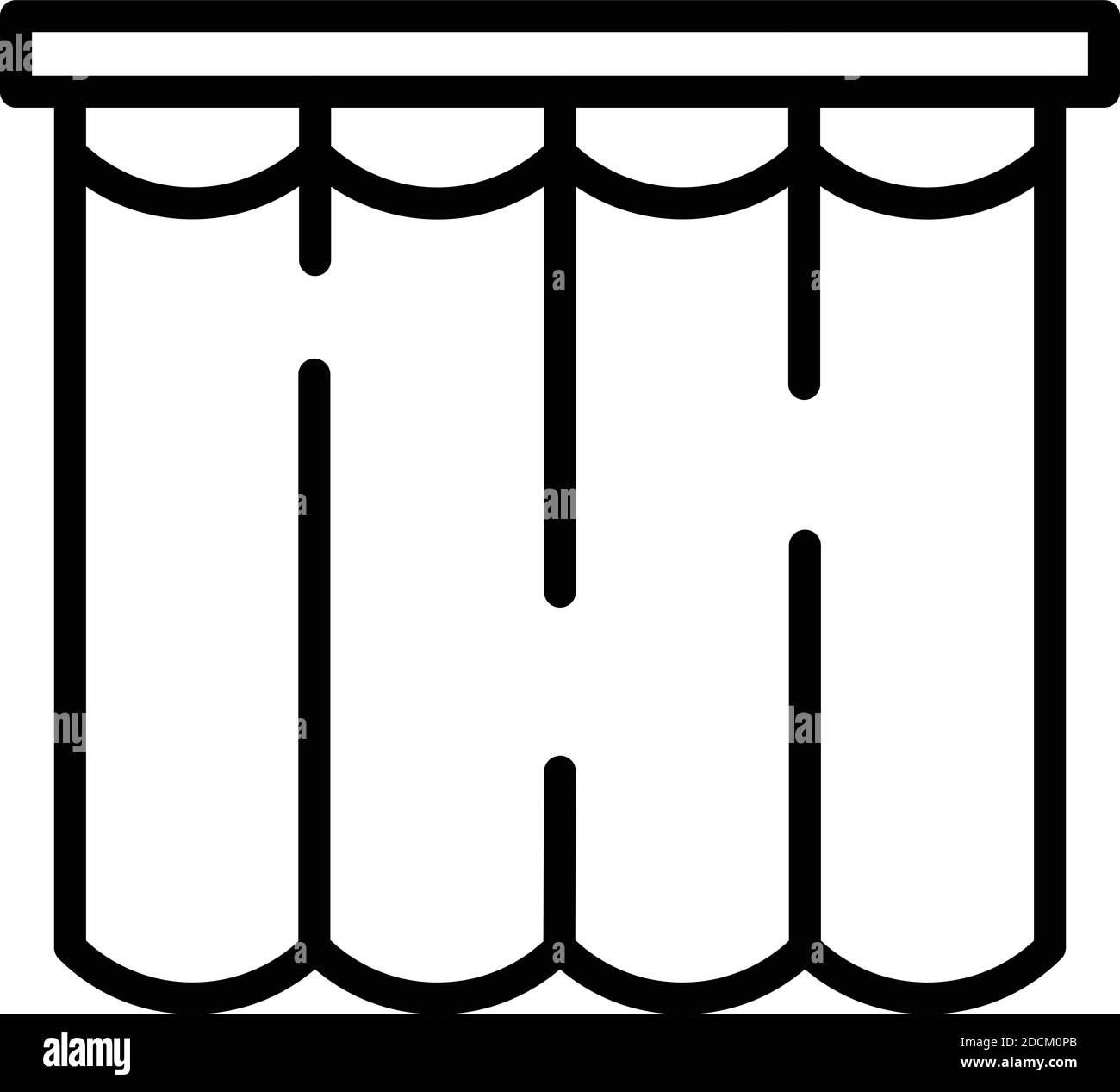 Clean Shower Curtain Icon Outline Clean Shower Curtain Vector Icon For