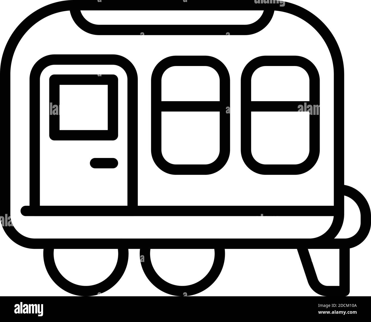 Caravan trailer icon. Outline caravan trailer vector icon for web ...
