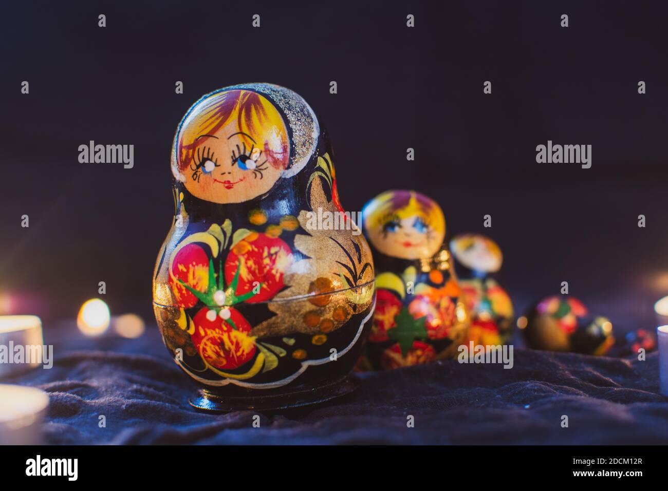 Matryoshka dolls isolated on white background Stock Photo - Alamy