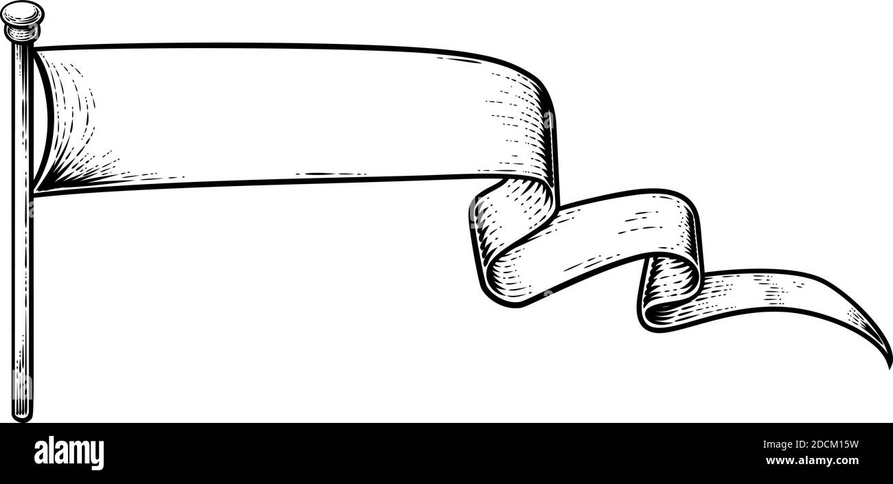 Vintage flag design Black and White Stock Photos & Images - Alamy