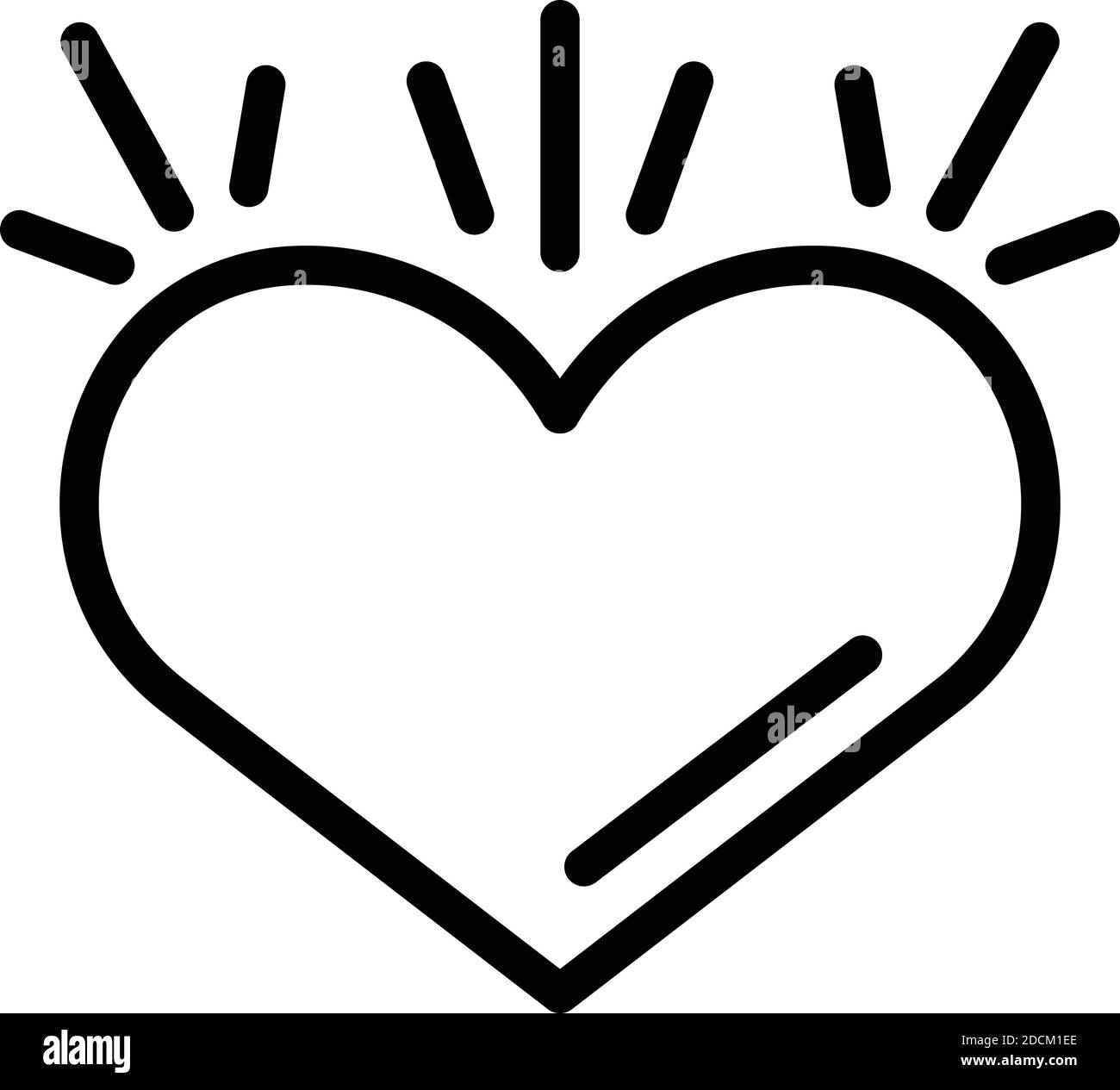 Heart care icon. Outline heart care vector icon for web design isolated ...