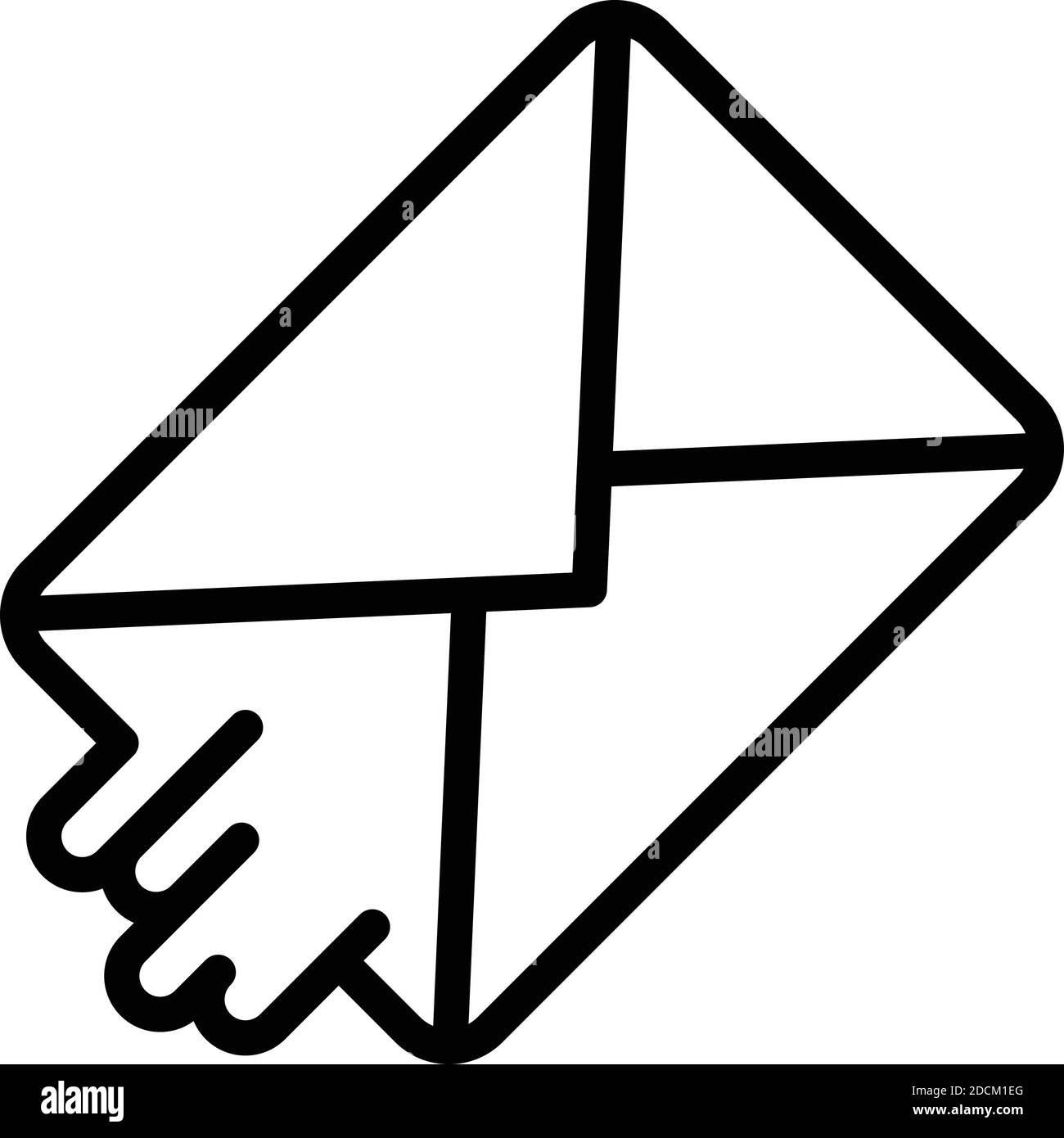 Delivery email icon. Outline delivery email vector icon for web design ...