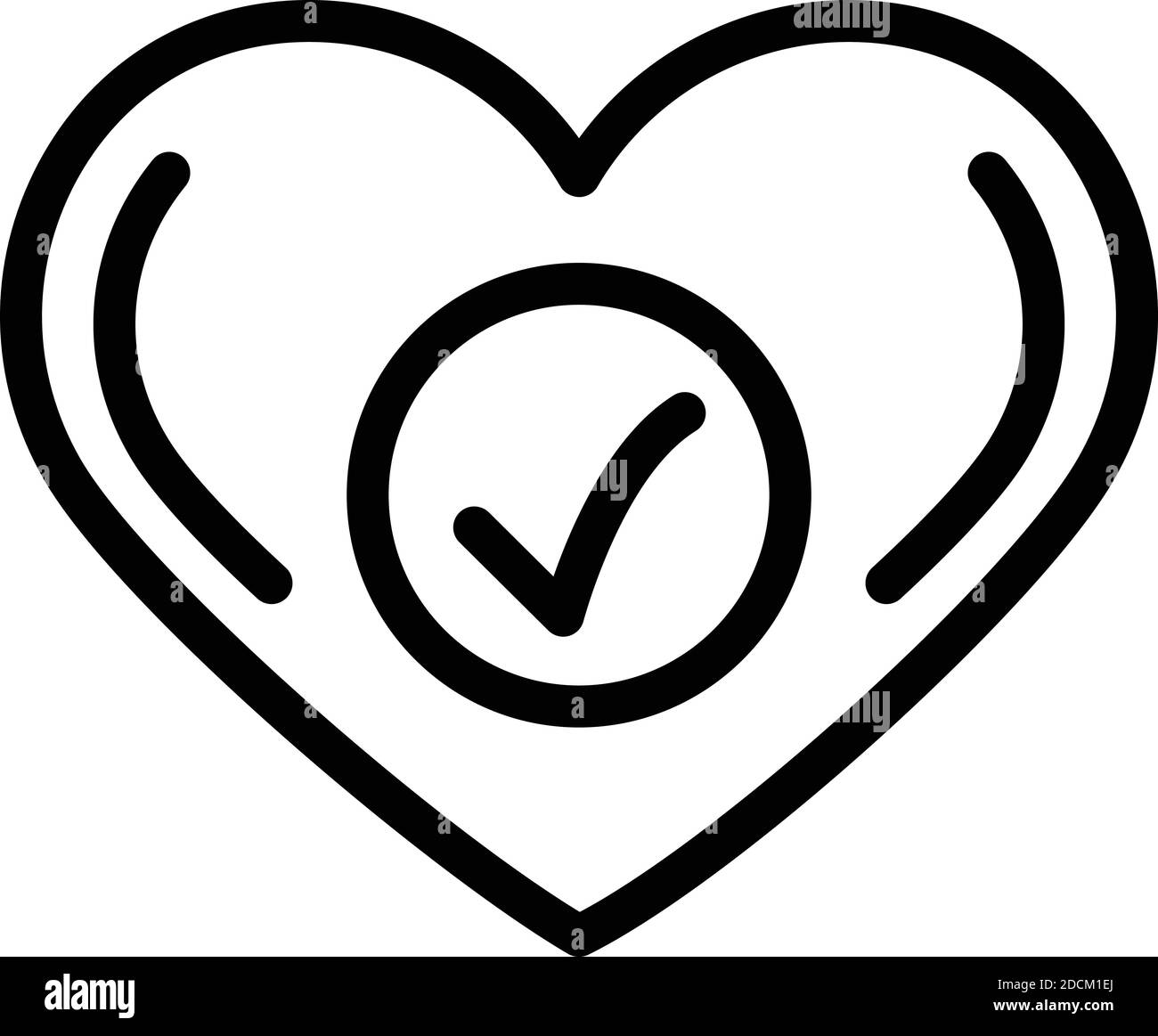 Strong heart icon. Outline strong heart vector icon for web design ...