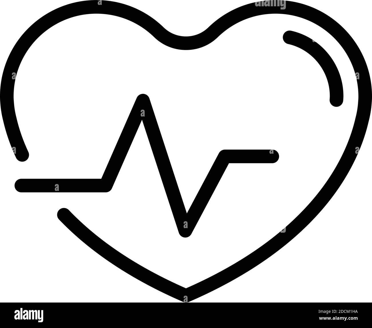 Healthy heart cardio icon. Outline healthy heart cardio vector icon for ...