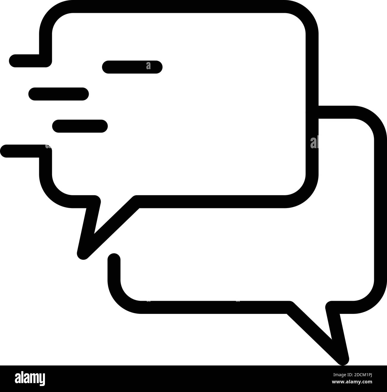 Chat speed icon. Outline chat speed vector icon for web design isolated ...
