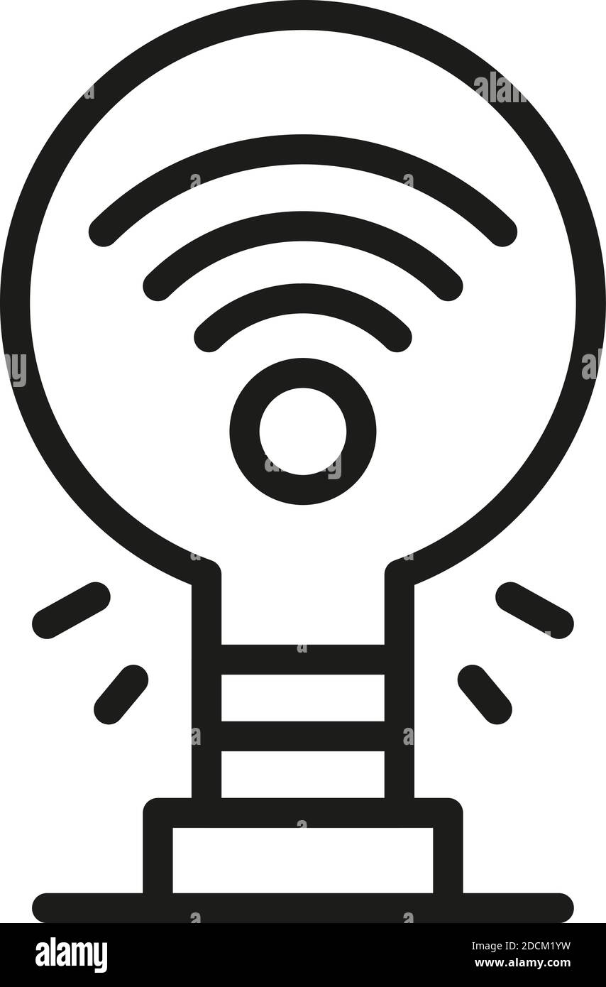 Wifi network icon. Outline wifi network vector icon for web design ...