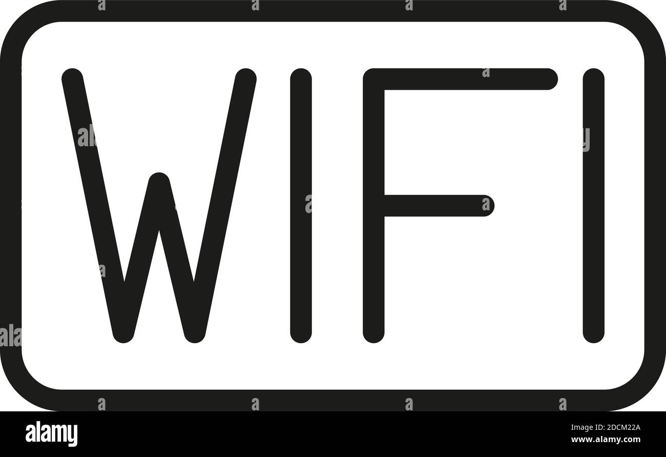 Wifi internet icon. Outline wifi internet vector icon for web design ...