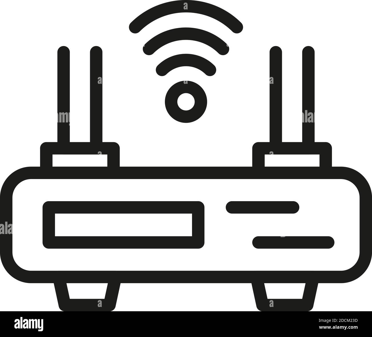 Wifi modem device icon. Outline wifi modem device vector icon for web ...