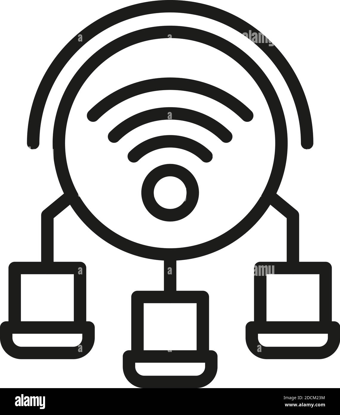 Wifi hotspot icon. Outline wifi hotspot vector icon for web design ...