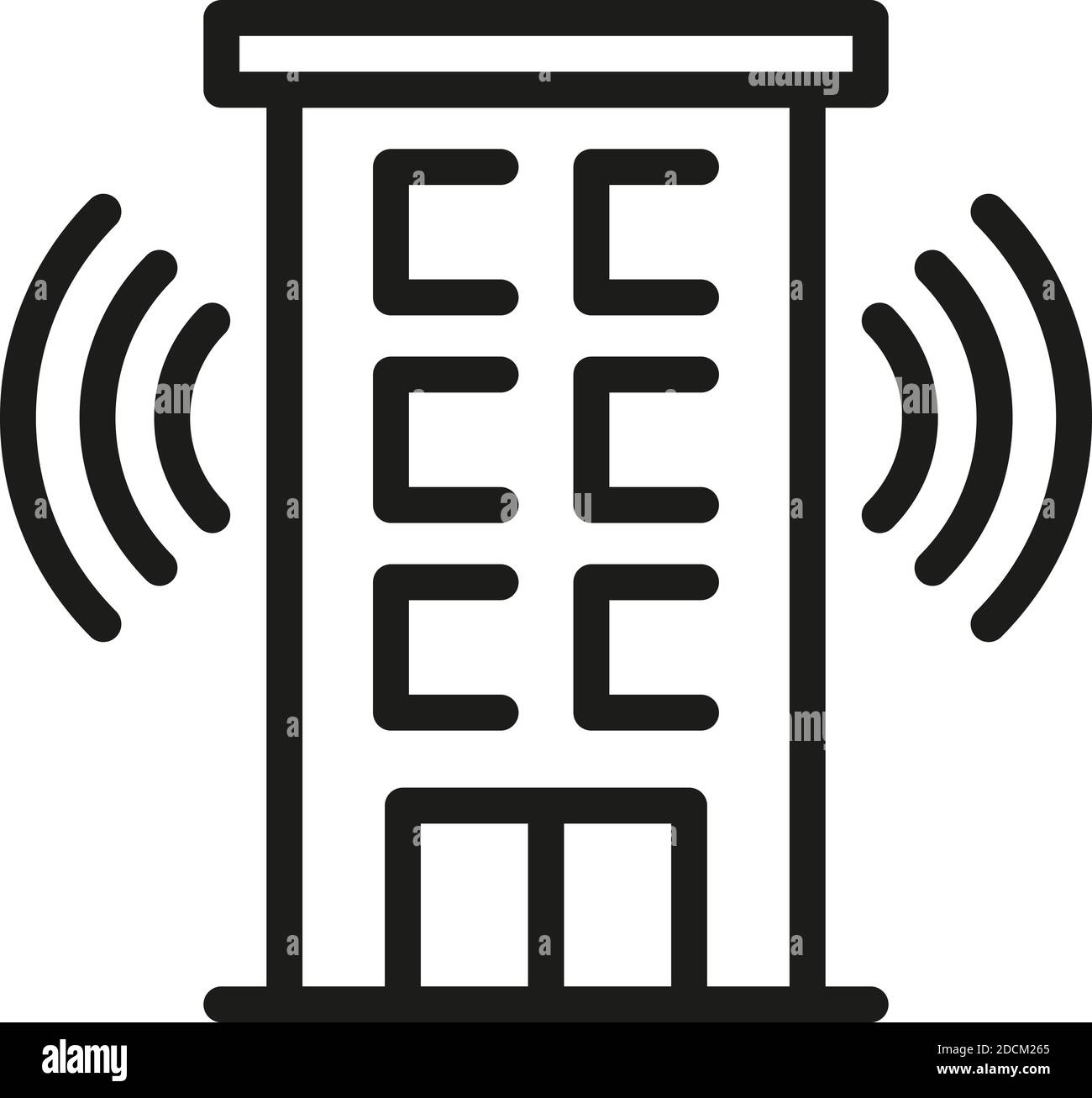 Wifi building icon. Outline wifi building vector icon for web design ...