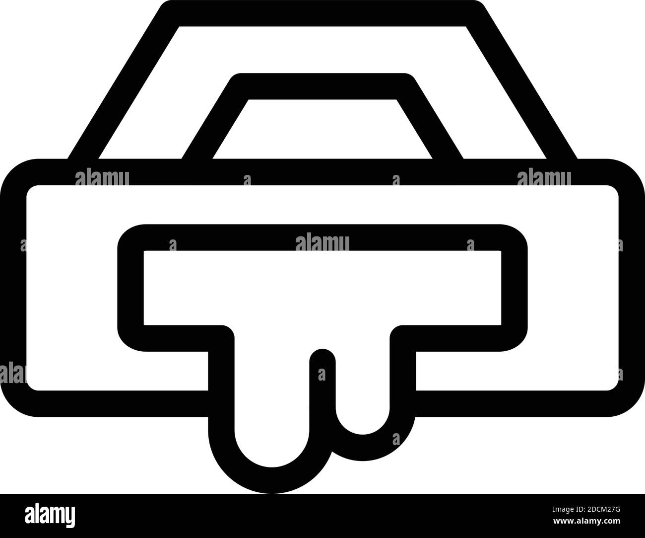 Melt chocolate icon. Outline melt chocolate vector icon for web design ...