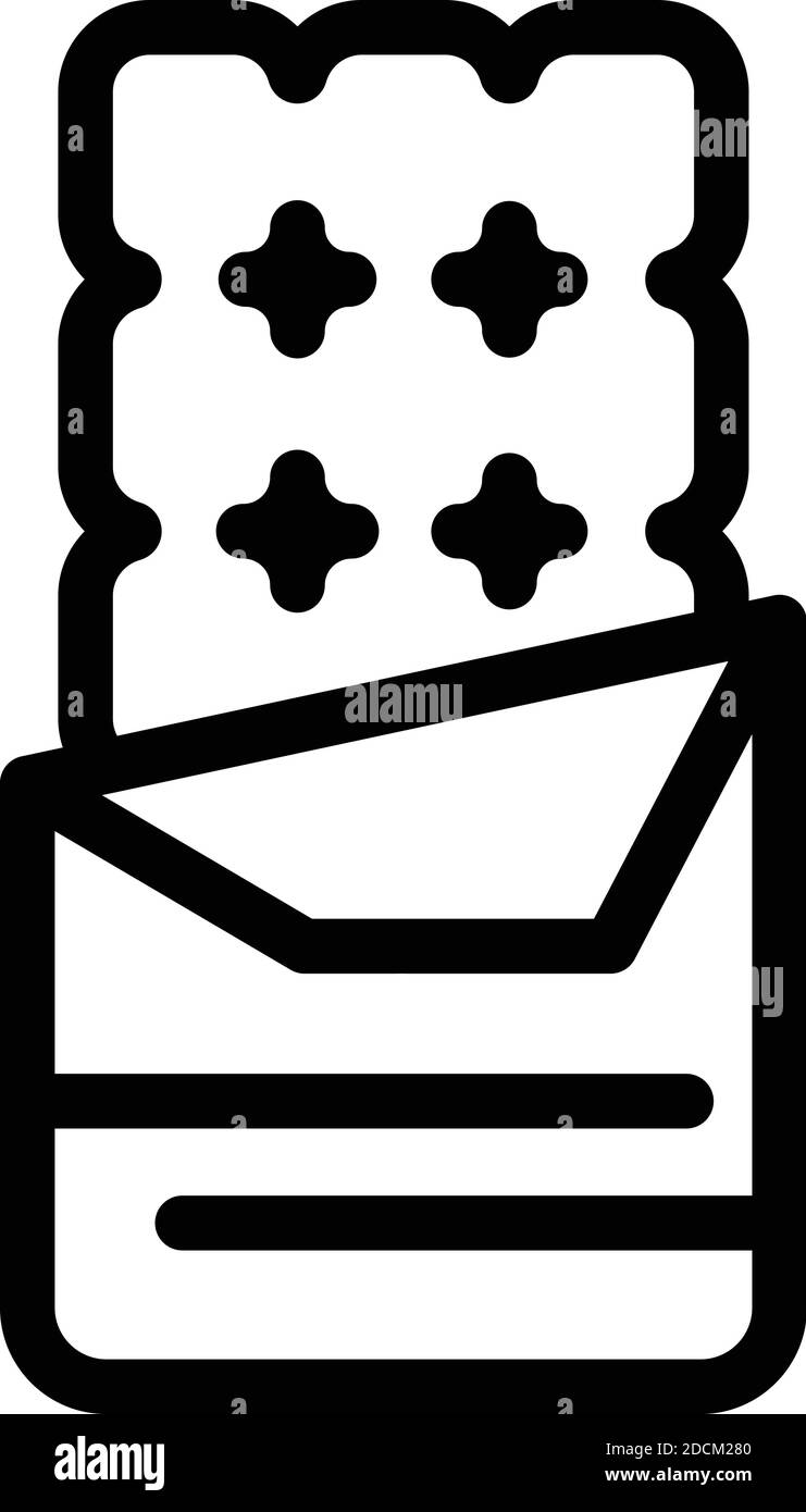 Organic chocolate icon. Outline organic chocolate vector icon for web ...