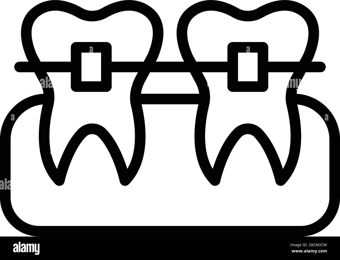 Medical braces icon. Outline medical braces vector icon for web design ...