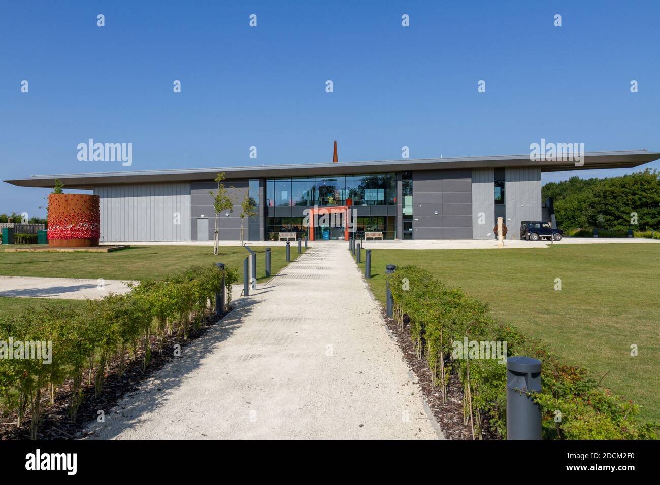 The main entrance to the International Bomber Command Centre and Spire ...