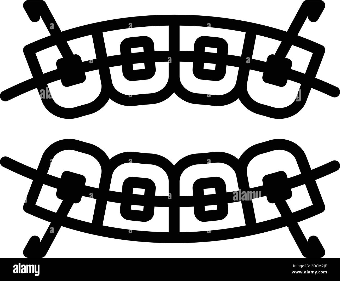 Aligner teeth icon. Outline aligner teeth vector icon for web design ...