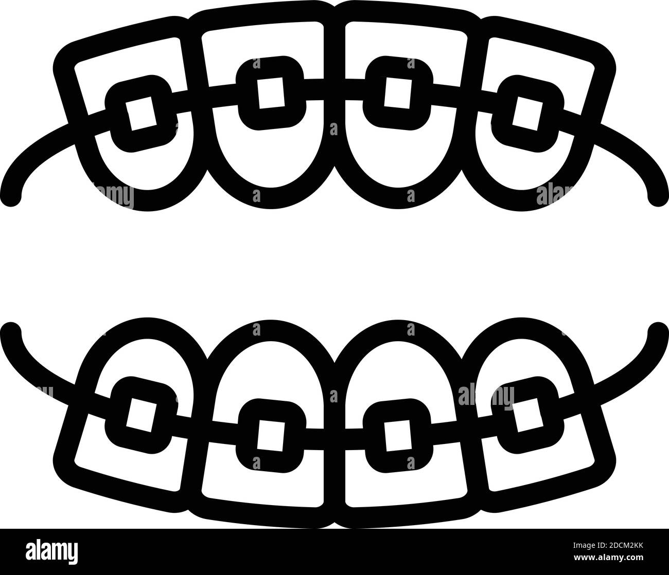 Medicine braces icon. Outline medicine braces vector icon for web ...