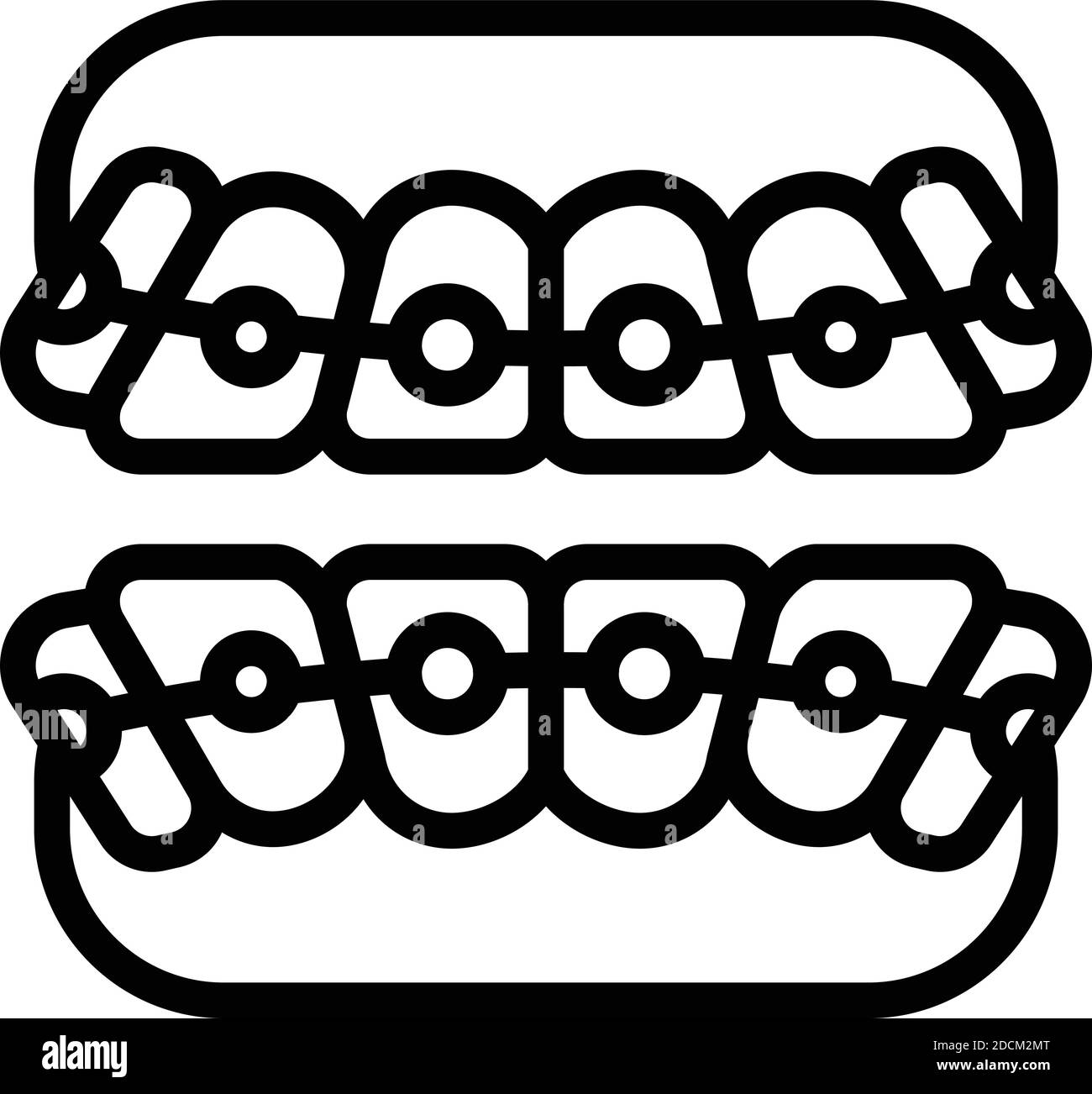 Retainer teeth braces icon. Outline retainer teeth braces vector icon ...
