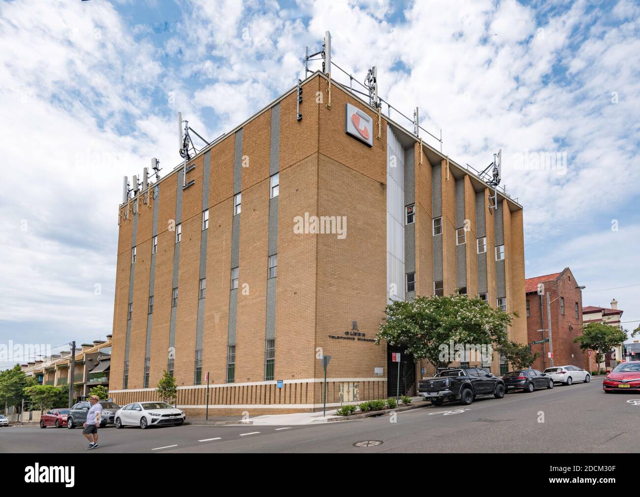 The Telstra telephone exchange building in the Sydney suburb of Glebe ...
