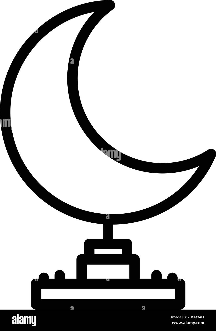 Ramadan moon icon. Outline ramadan moon vector icon for web design ...