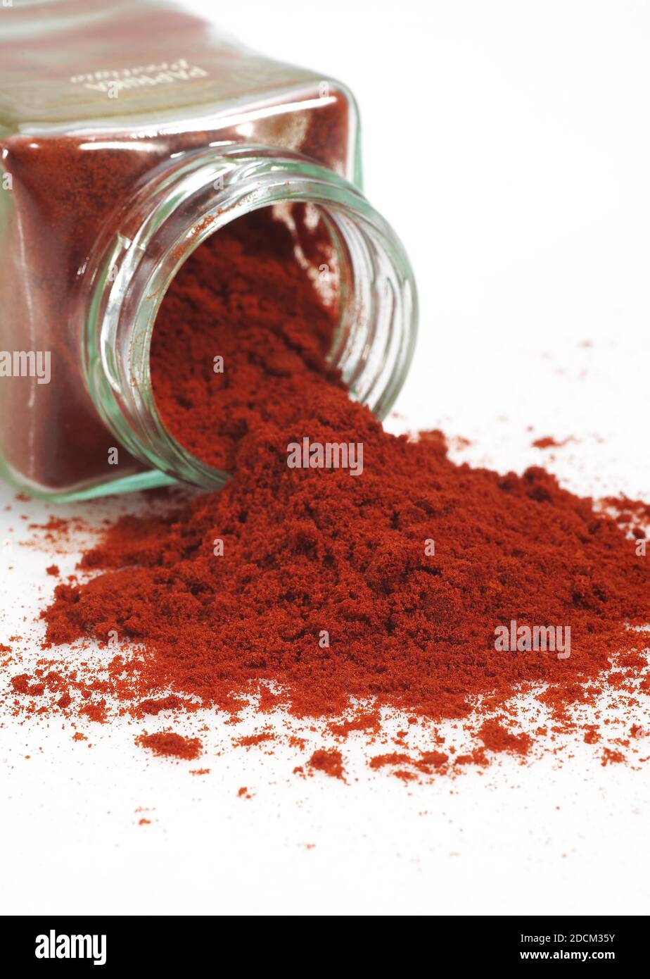 PAPRIKA POWDER AGAINST WHITE BACKGROUND Stock Photo - Alamy