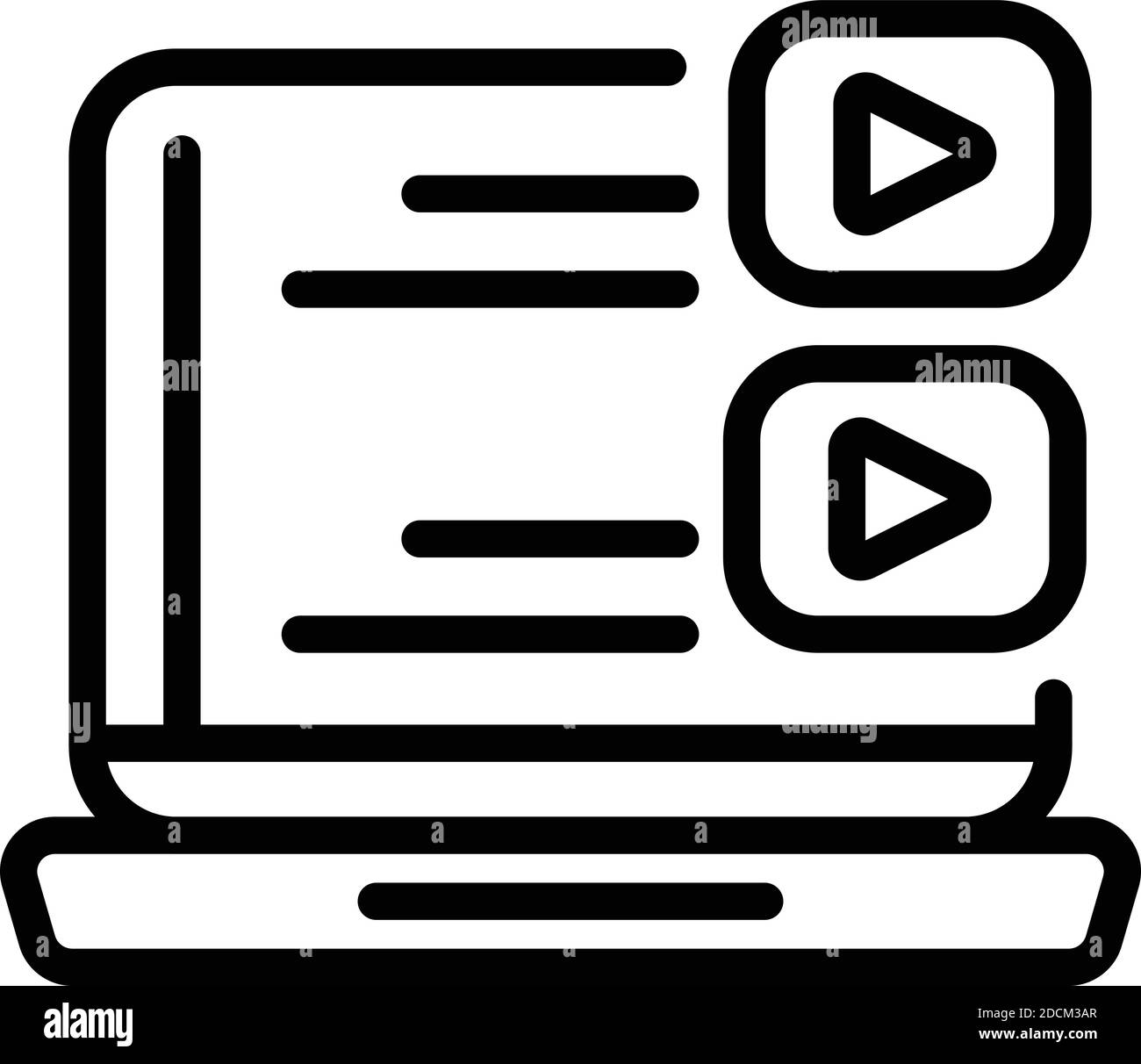 Online seminar icon. Outline online seminar vector icon for web design ...