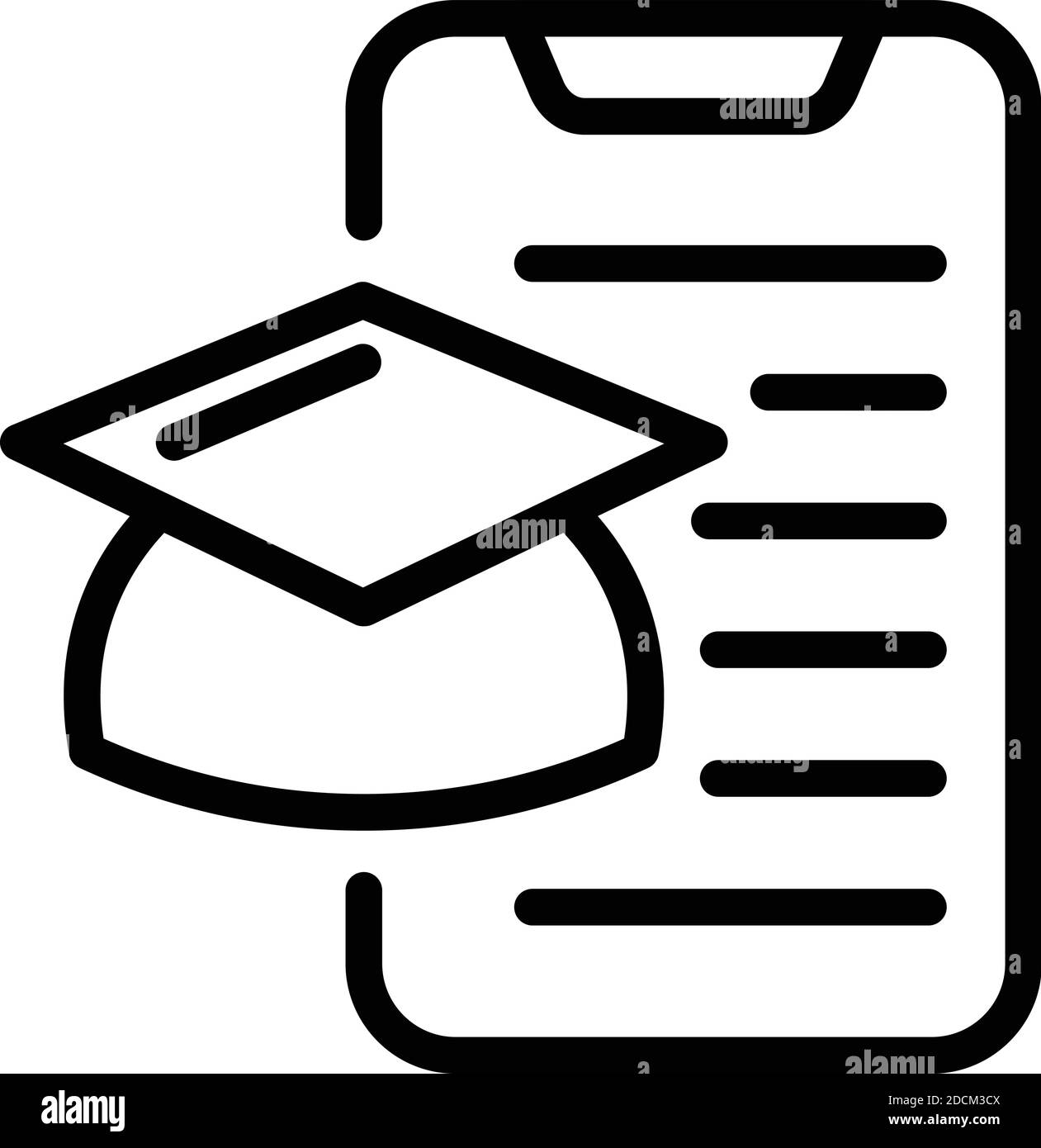 Degree paper icon. Outline degree paper vector icon for web design ...