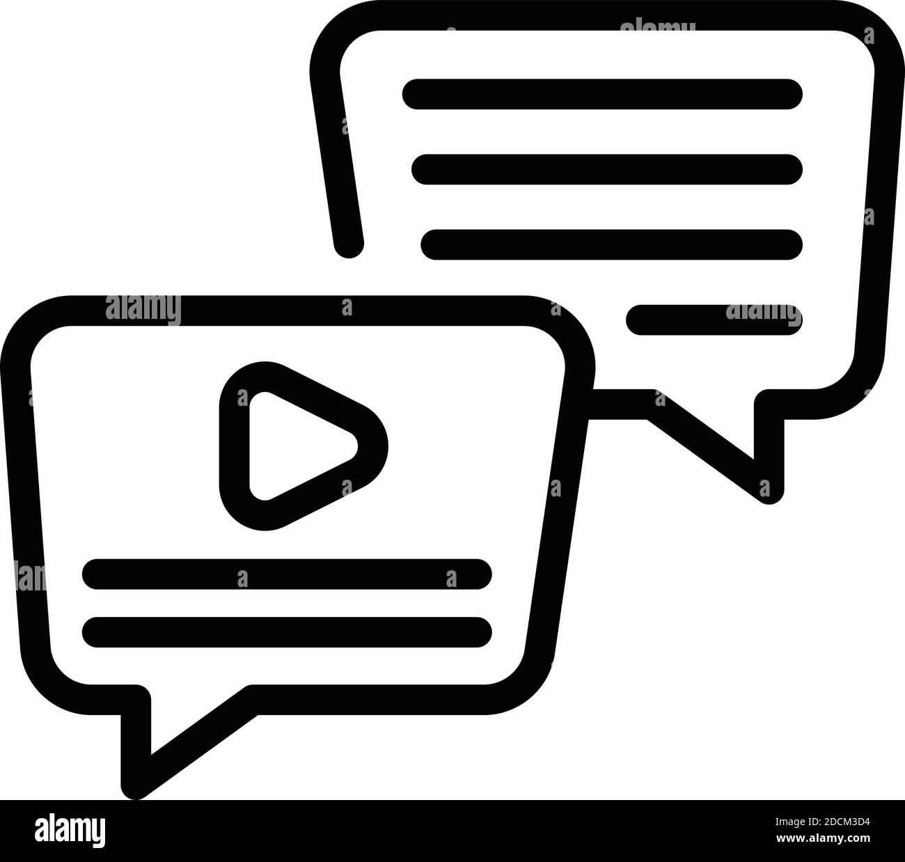Online chat icon. Outline online chat vector icon for web design ...