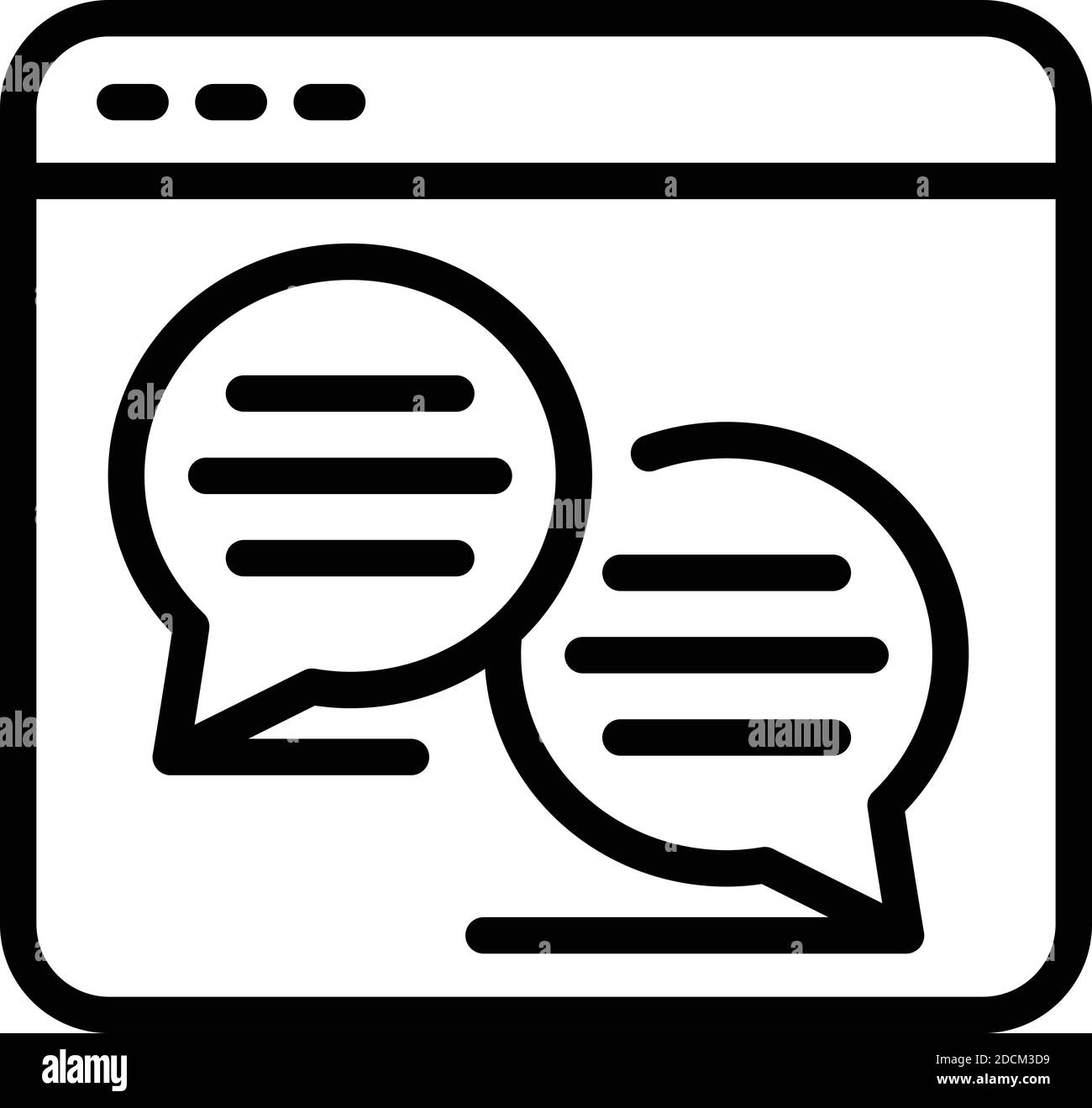 Webinar chaticon. Outline webinar chat vector icon for web design ...