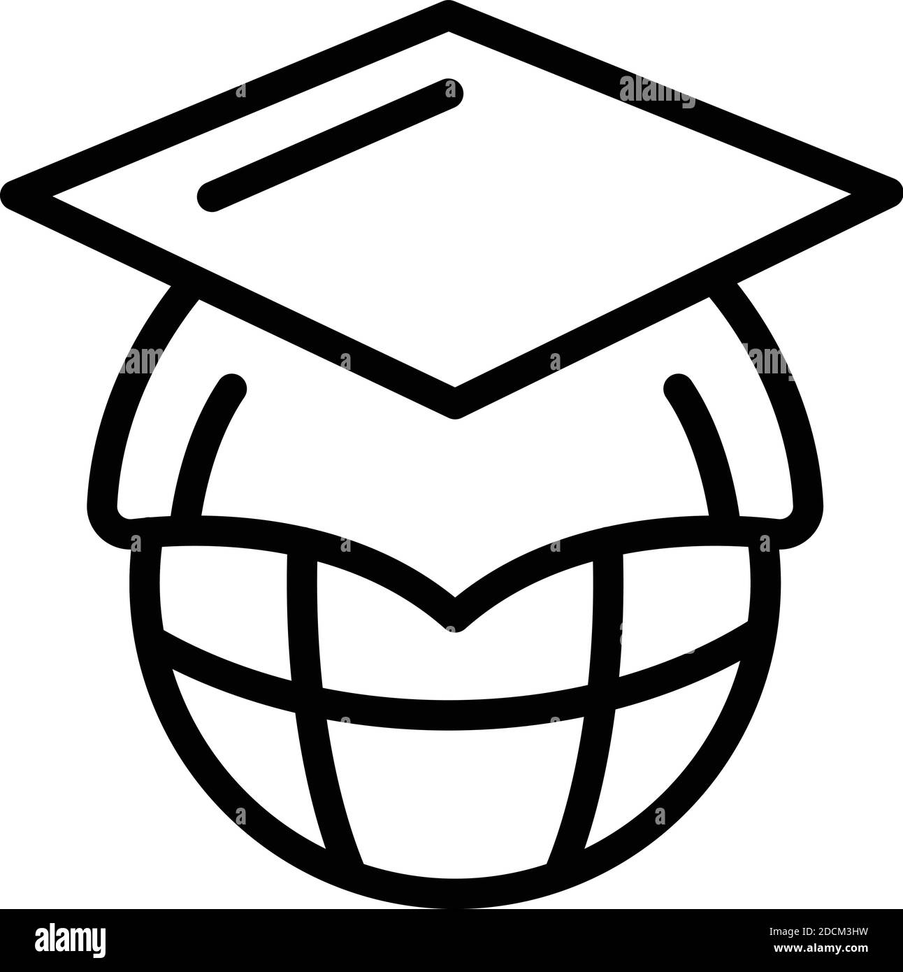 Global education icon. Outline global education vector icon for web ...