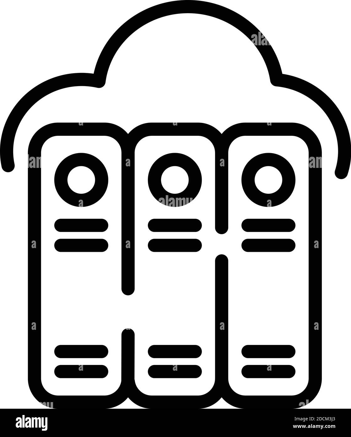 Cloud files icon. Outline cloud files vector icon for web design ...