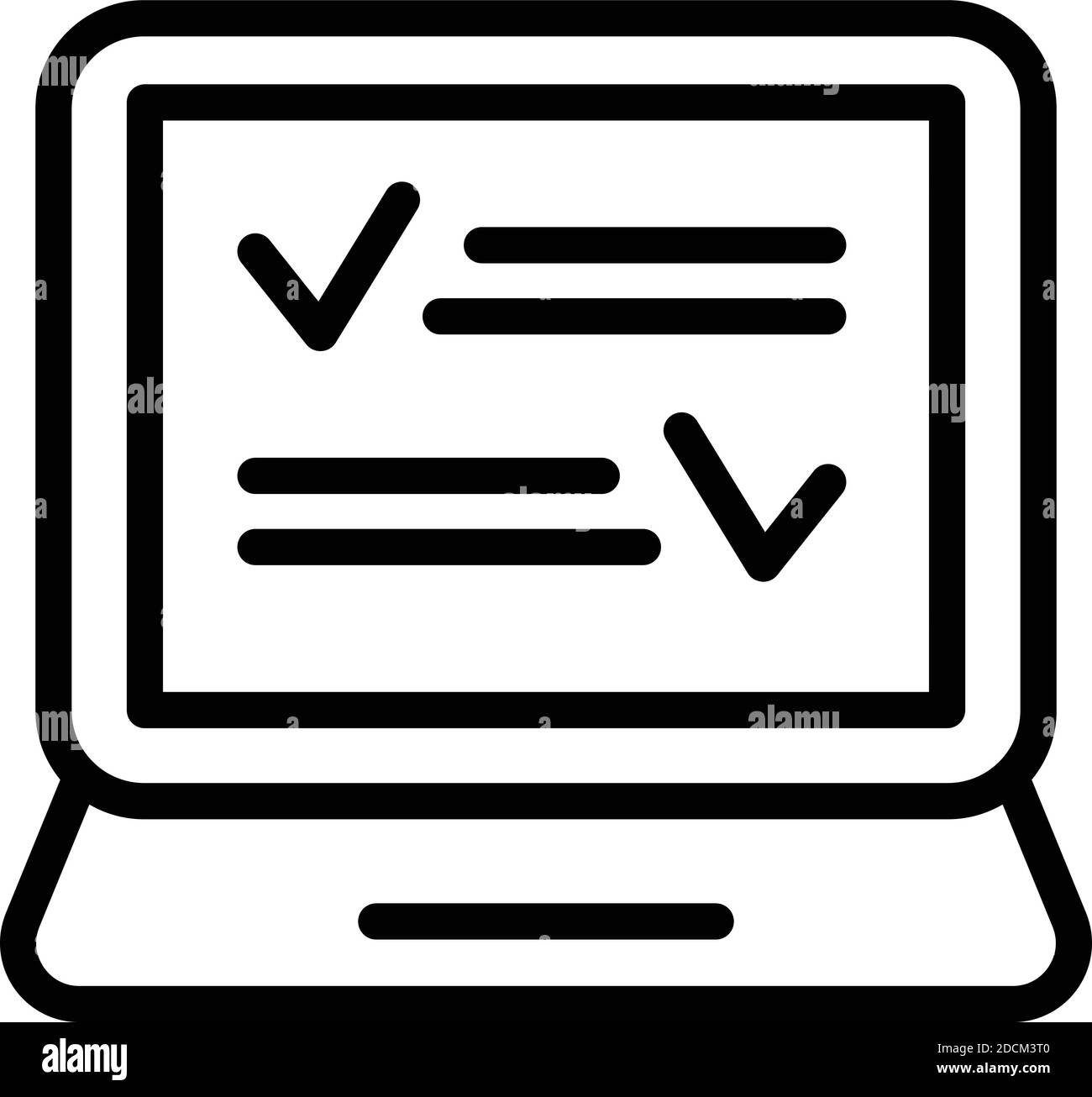Digital lesson icon. Outline digital lesson vector icon for web design ...