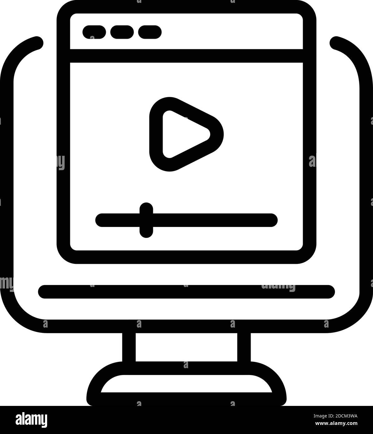 Elearning icon. Outline elearning vector icon for web design isolated ...