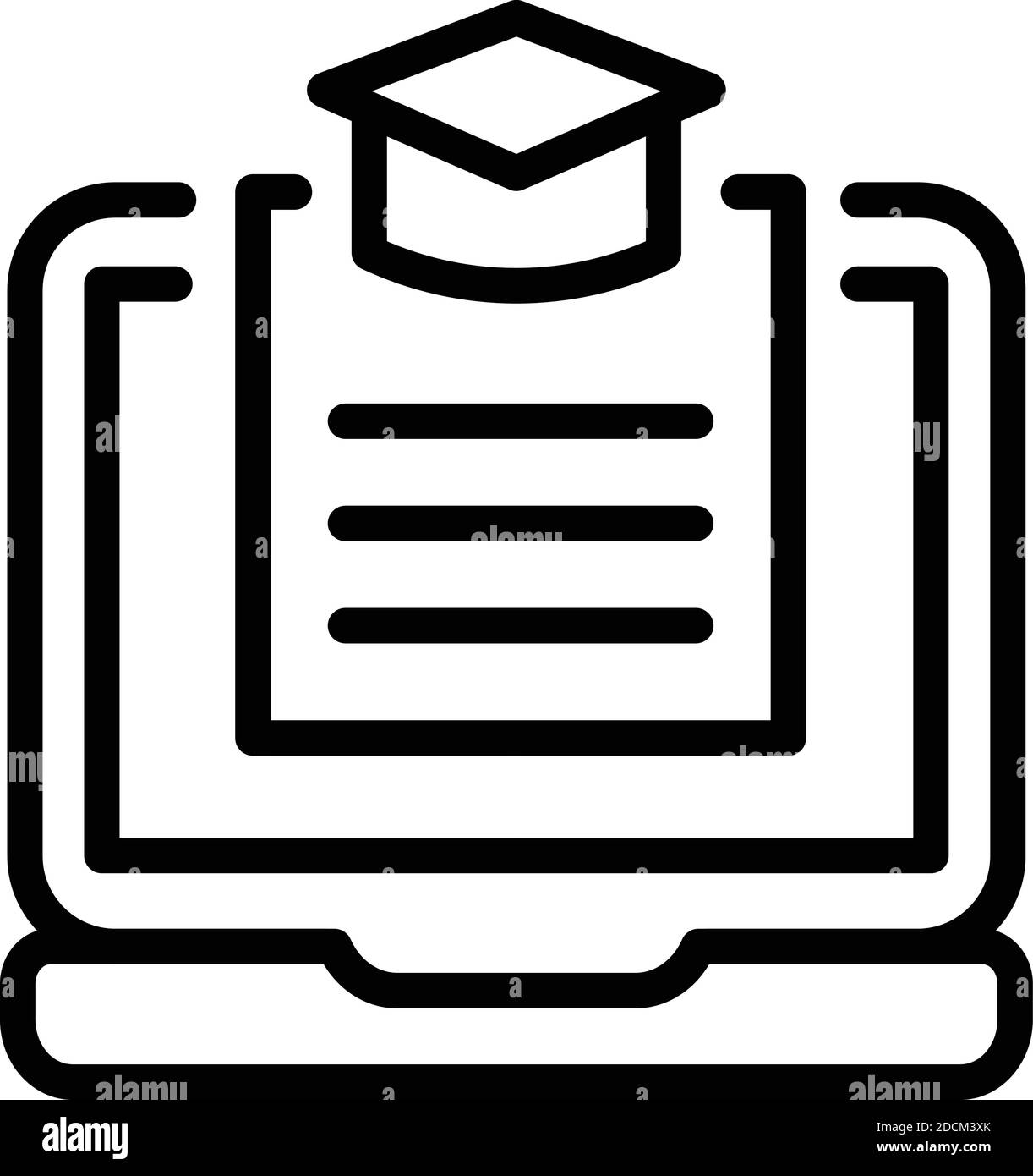 Learning platform icon. Outline learning platform vector icon for web ...