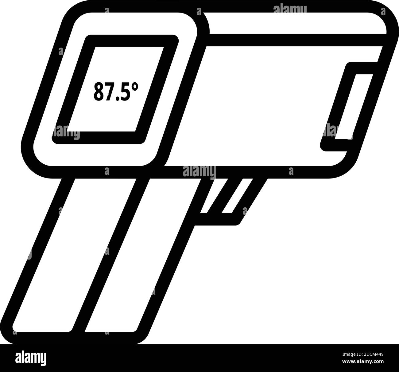 Scanner temperature icon. Outline scanner temperature vector icon for ...
