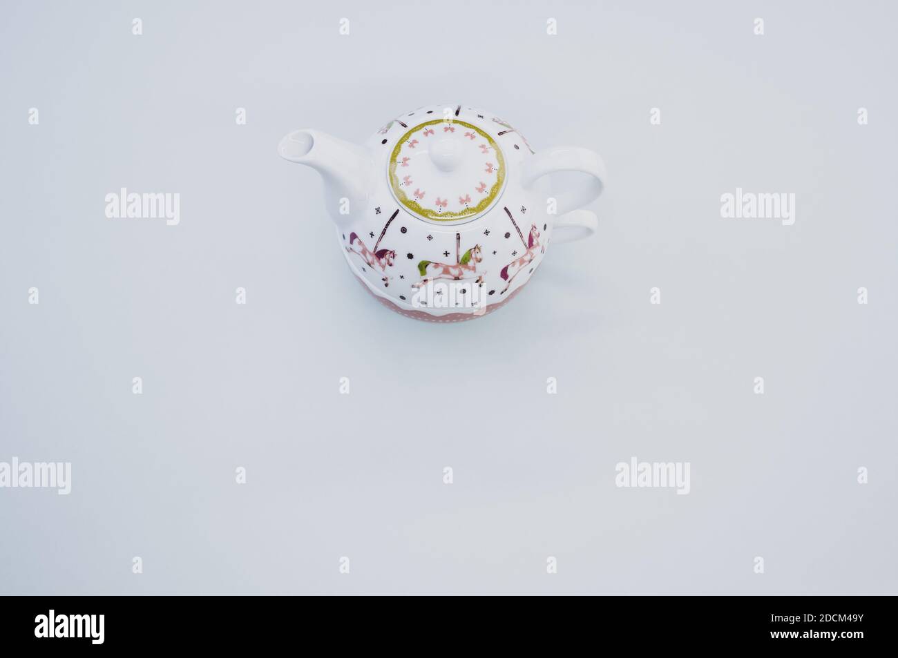 A top view of teapot isolated on white background Stock Photo - Alamy