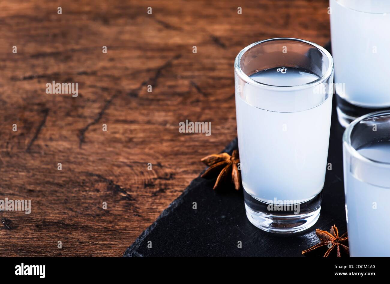 Ouzo - Greek anise brandy, traditional strong alcoholic drink in ...