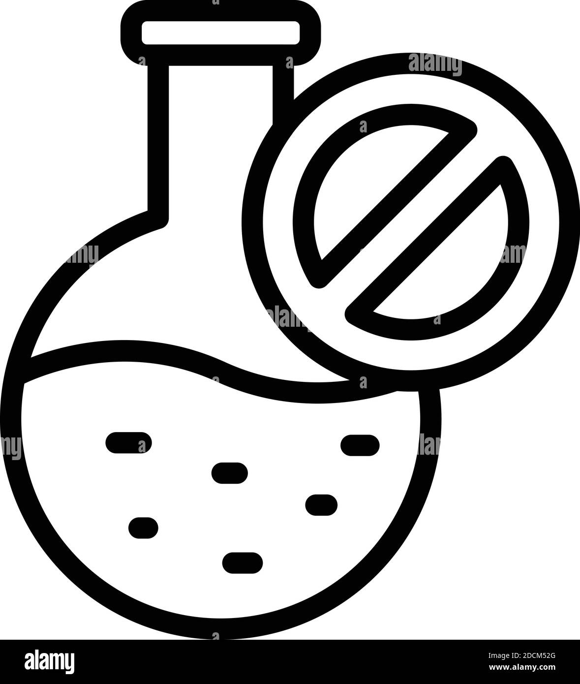 Round flask icon. Outline round flask vector icon for web design ...