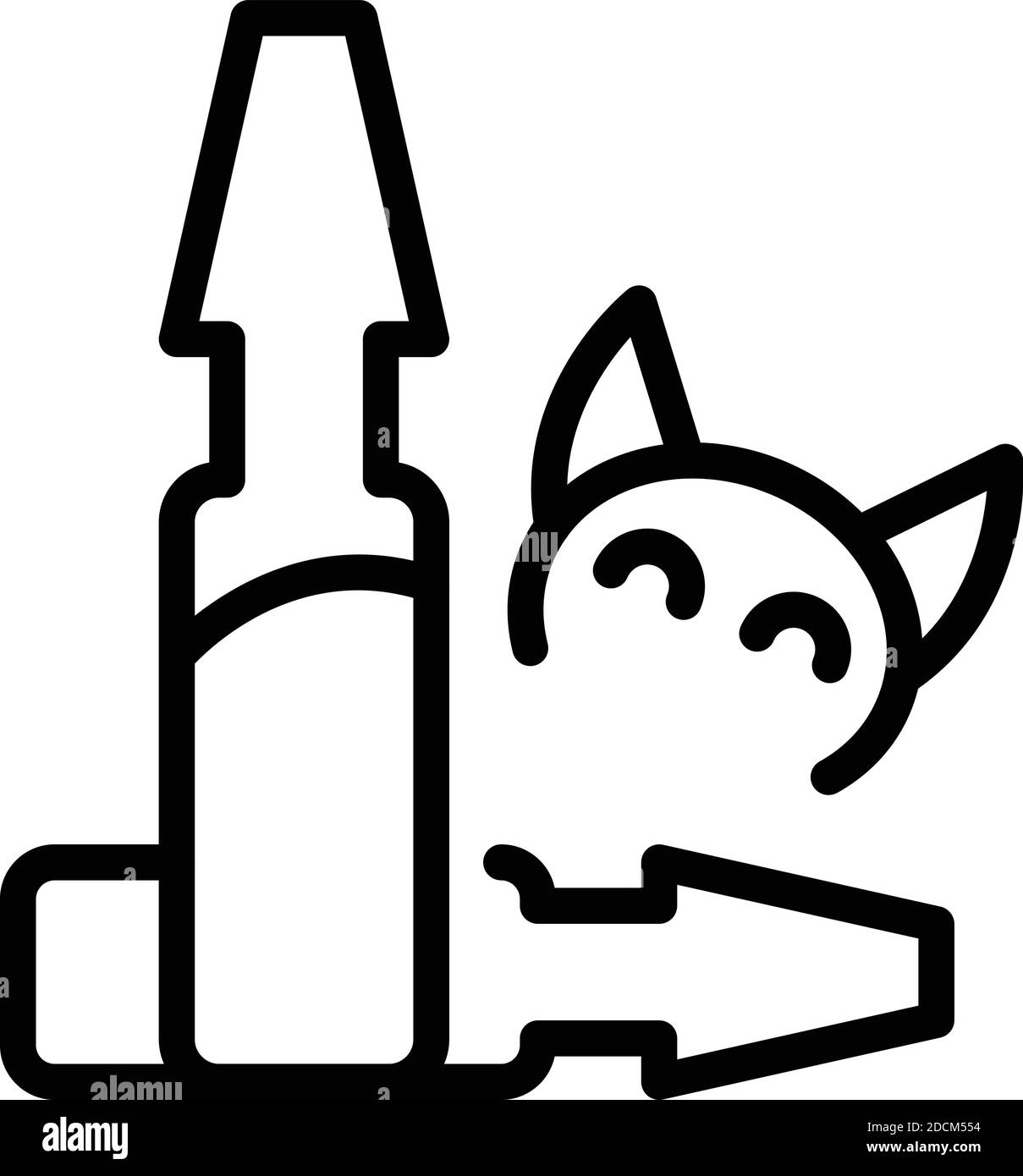 Cat drops icon. Outline cat drops vector icon for web design isolated ...