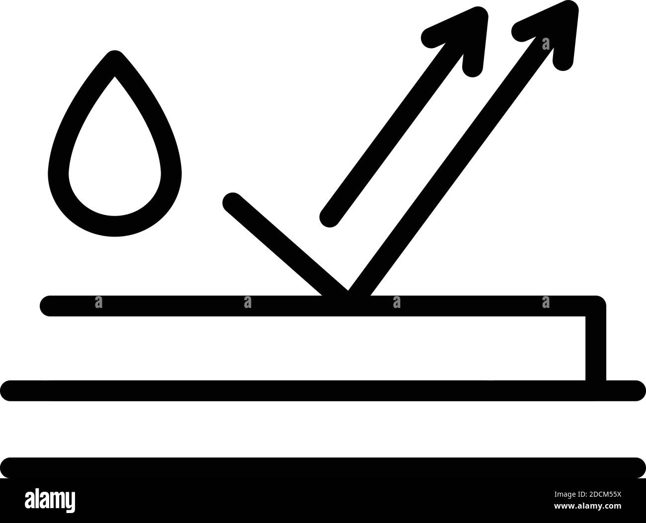 Waterproof icon. Outline waterproof vector icon for web design isolated ...