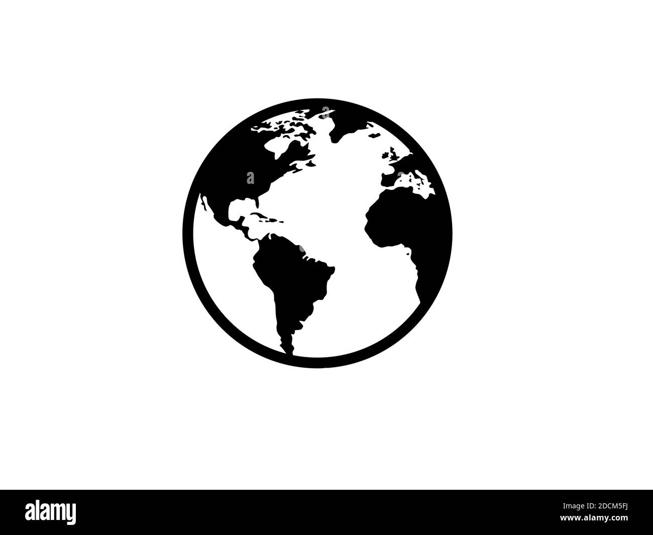 Earth globe vector isolated on white background Stock Photo - Alamy