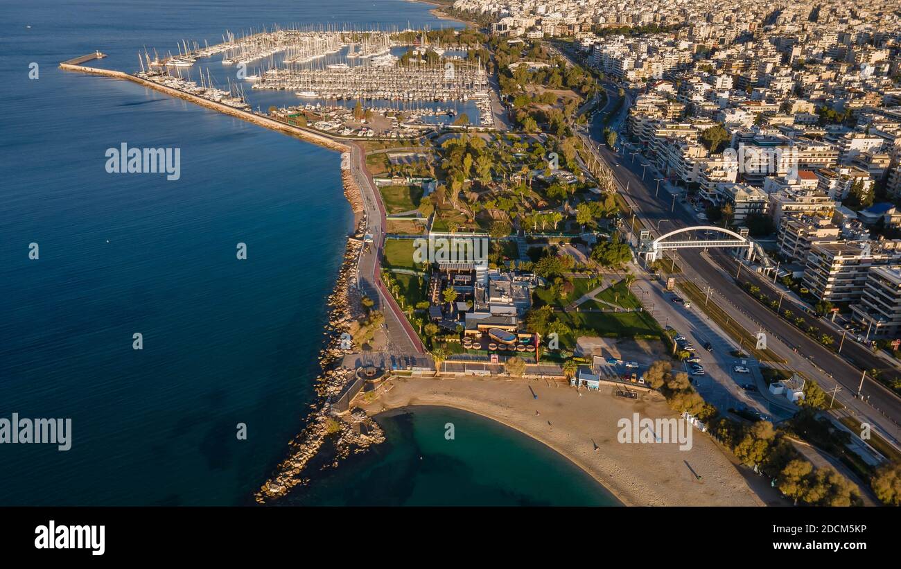 Pedestrian bridge at Alimos,south coast of Athens,Greece Stock Photo ...