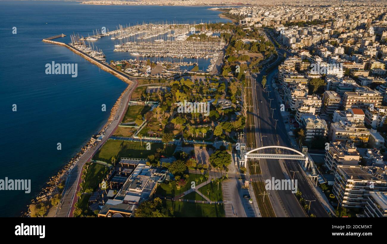 Pedestrian bridge at Alimos,south coast of Athens,Greece Stock Photo ...