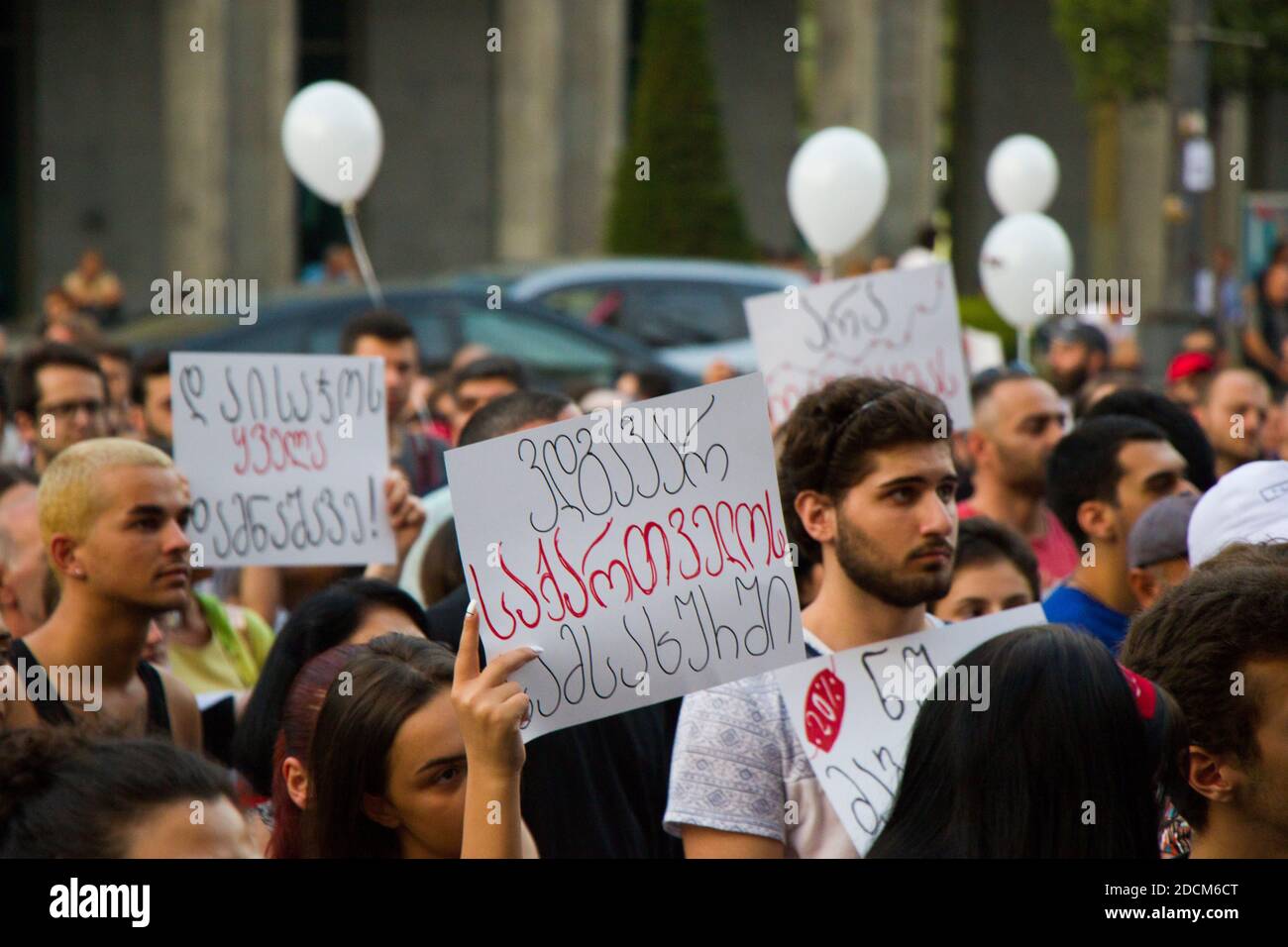 Georgian protests in front of the Parliament of Georgia, also known as ...
