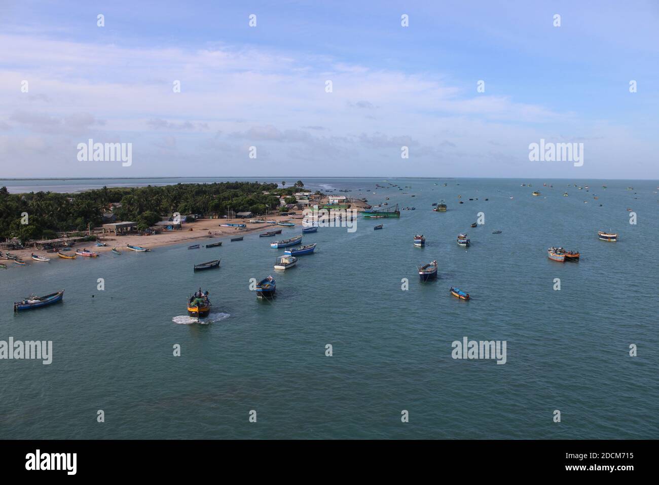 View of boats in an indian ocean, It takes to the upper view of ...