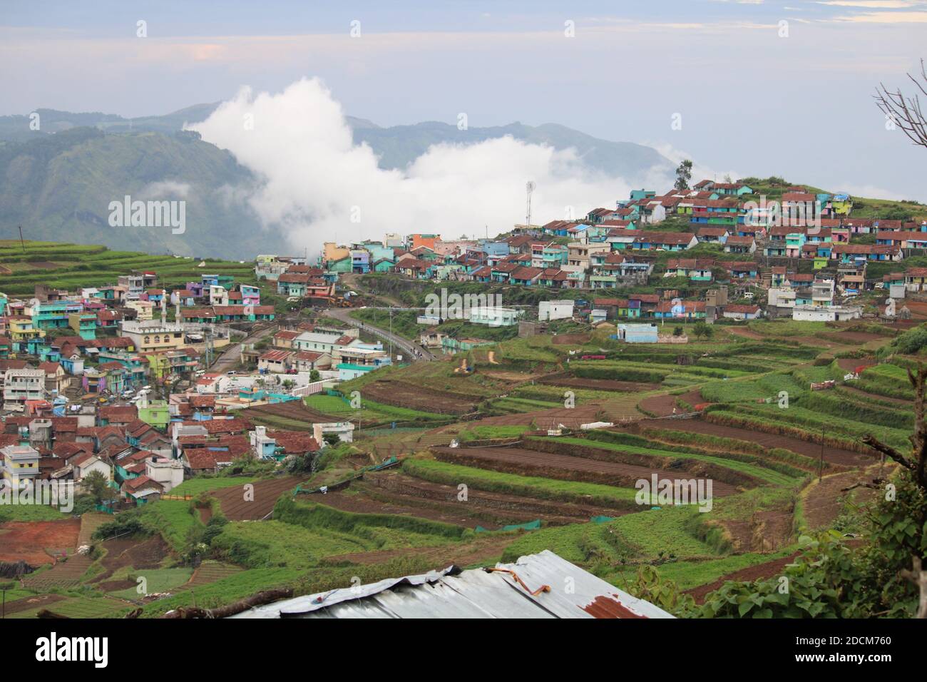 scenic cityscape of kodaikanal hill station, the famous hill station is ...