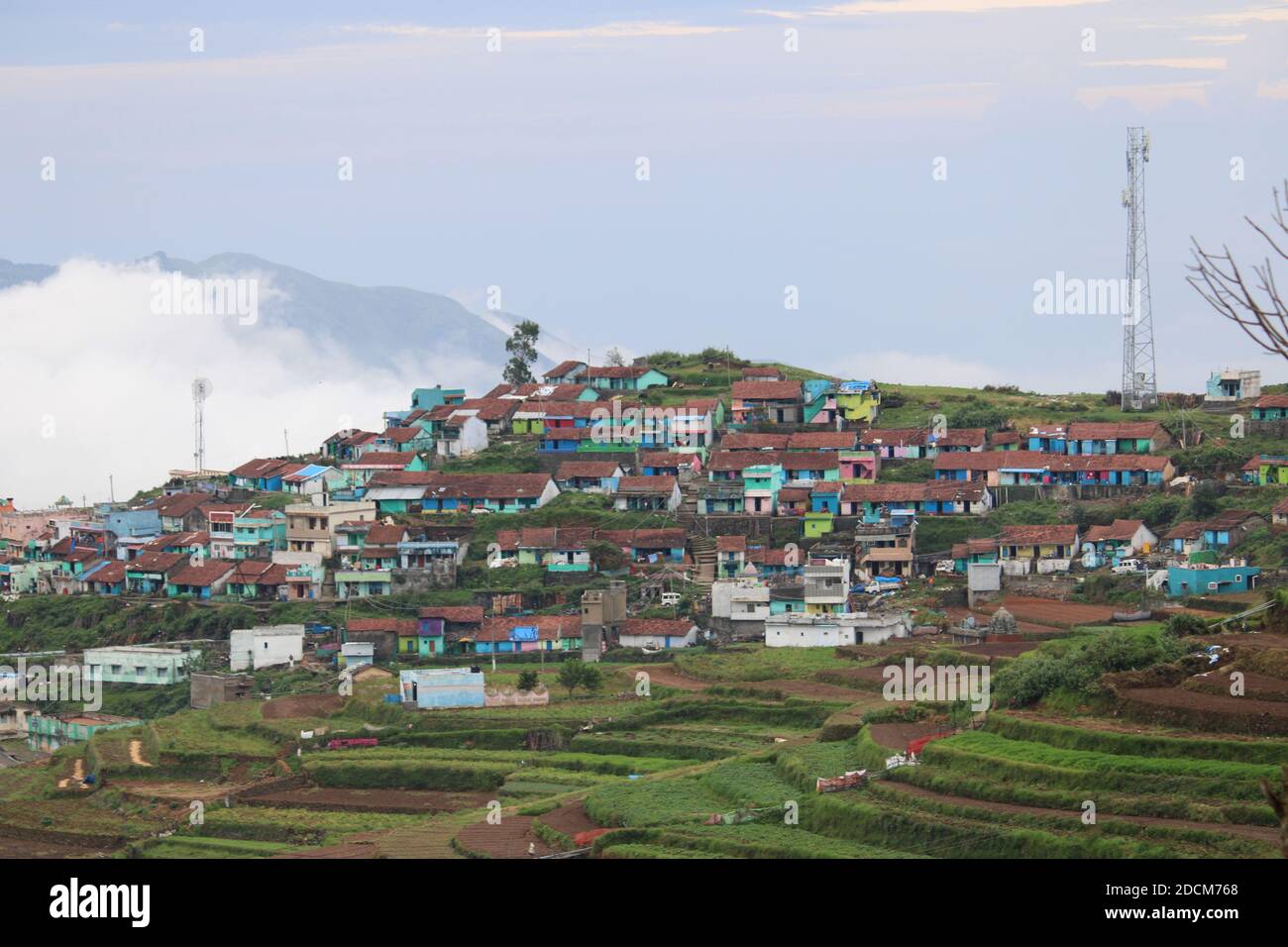 scenic cityscape of kodaikanal hill station, the famous hill station is ...